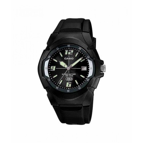 Men's MW-600F-1AVCF Classic Sport Black Resin Band Casio Analog Round ...