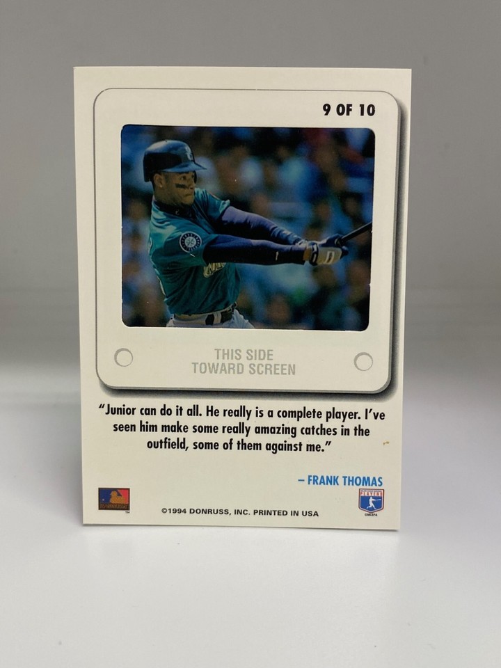 KEN GRIFFEY JR. SEATTLE MARINERS 1994 LEAF SLIDE SHOW INSERT BASEBALL ...