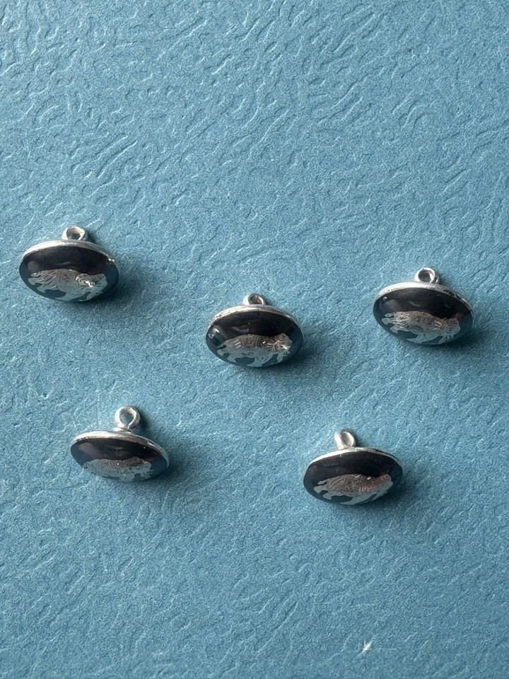 Antique ALEX & CO. Bangkok Siam .925 Sterling Silver Set of 5 Elephant ...