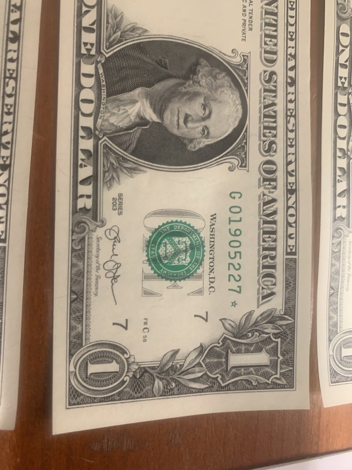 US One Dollar Bill Three Sequential Star Notes Crisp 2013 Star Note | eBay