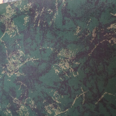 Fabric Just Shy of 3 Yards Abstract Green/Gold Pattern Blender | eBay