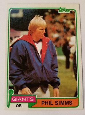 1981 Topps Phil Simms Rookie Card #55 | eBay