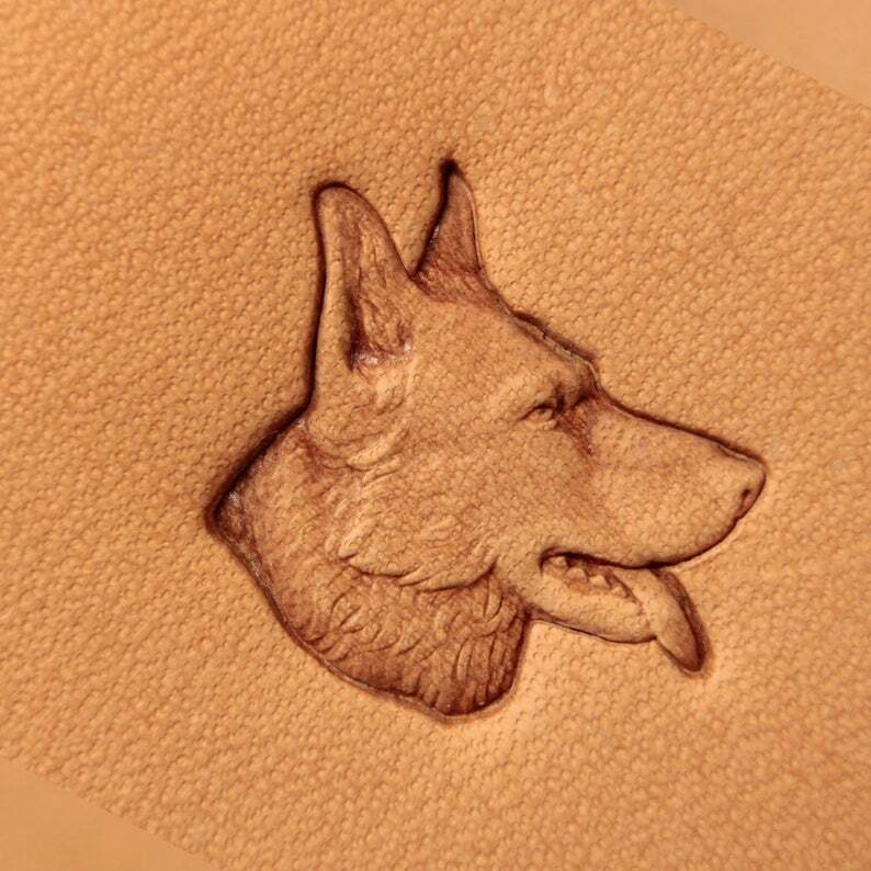 German Shepherd Dog Leather Stamp Tools Stamps Stamping Carving Brass ...