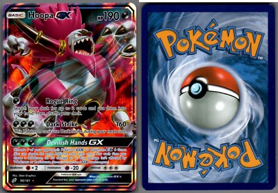 2019 Pokemon, S&M Team Up, #96/181 Hoopa GX, Holo Ultra Rare | eBay