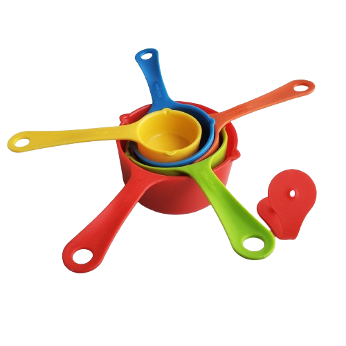 5 Piece Set Multi-Color Measuring Cups Plastic Cooking Kitchen Tools | eBay