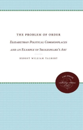 Ernest William Talbert The Problem of Order (Paperback) (UK IMPORT ...