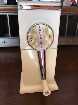 VINTAGE 1950'S ICE-O-MAT ICE CRUSHER BY RIVAL Two Toned White | eBay
