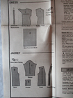 Very Easy Very Vogue Pattern 9845 Misses Jacket & Dress Size 8-10-12 ...