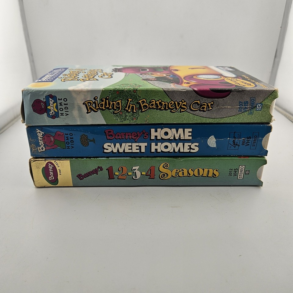 Lot Of 3 Barney Friends Riding in Barney’s Car VHS Sweet Home 1234 ...