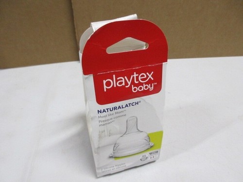 Playtex NaturaLatch Nipple Medium Flow 2-Count Open/Damaged Box New ...