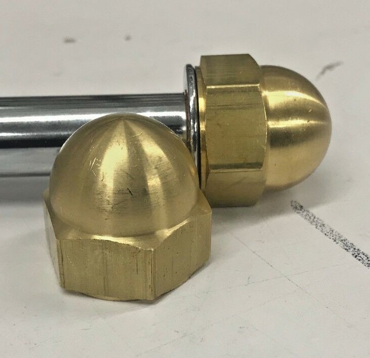 BRASS ACORN 15.5" CUSTOM CHOPPER FRAME REAR AXLE 3/4" harley cb750 ...