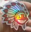 Holographic Chief Wahoo STICKER - Cleveland Indians Headdress ...