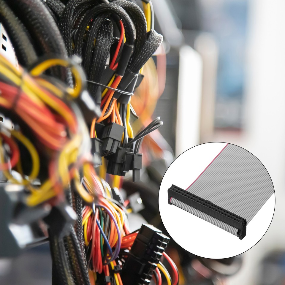 IDC Wire Flat Ribbon Cable FC/FD Connector A-type 8 Pins 2.54mm Pitch ...