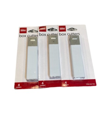New In Boxes 3-4Pks (12 Total) Office Depot Box Cutters Steel White 212 ...