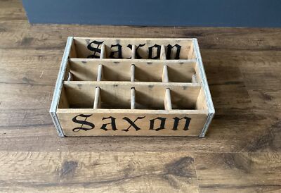 RARE Saxon Beverages Jersey City NJ 12-pack Wooden Bottle Crate Beer ...