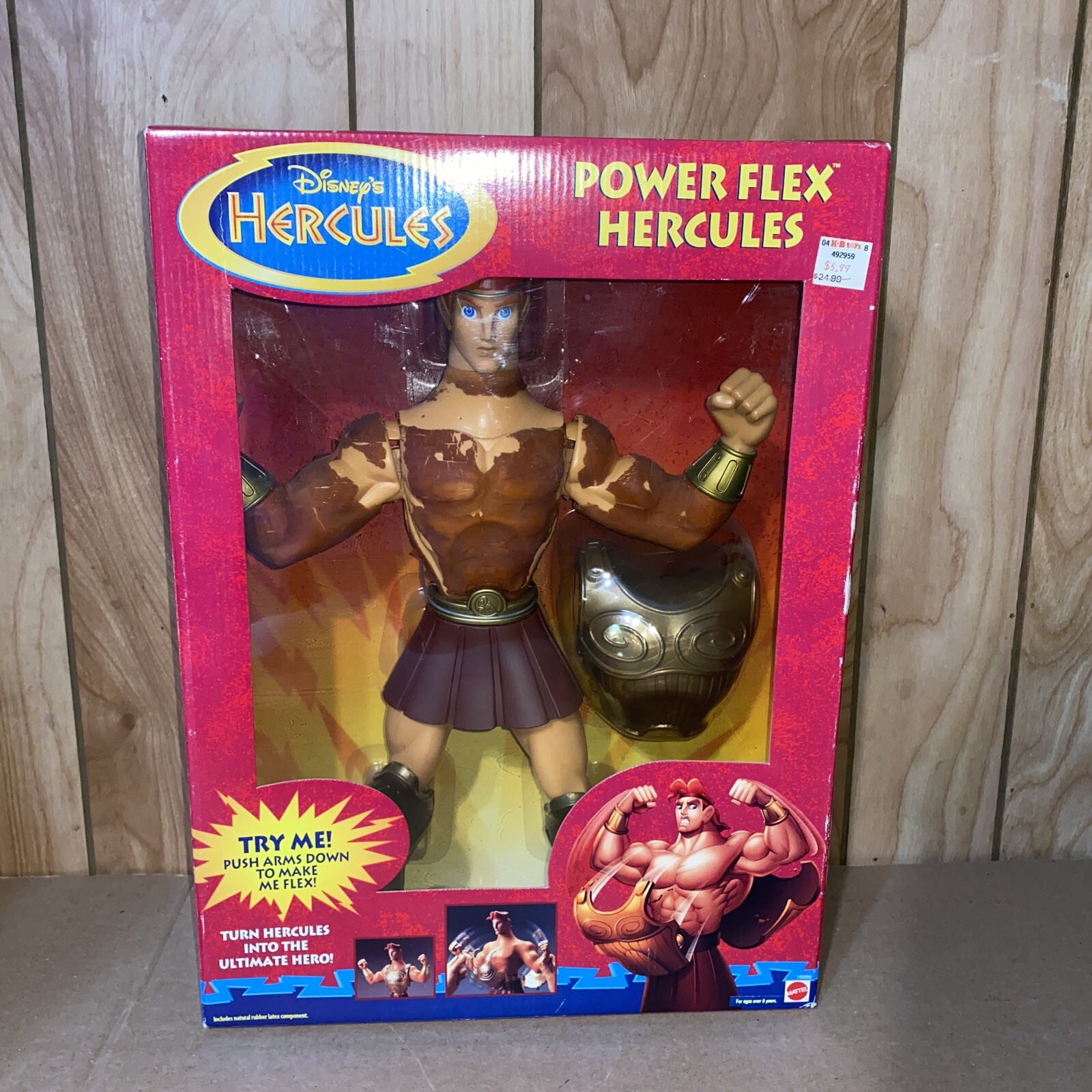 Rare Vintage 1997 Disney’s Power Flex Giant Size Hercules Doll Sealed ...