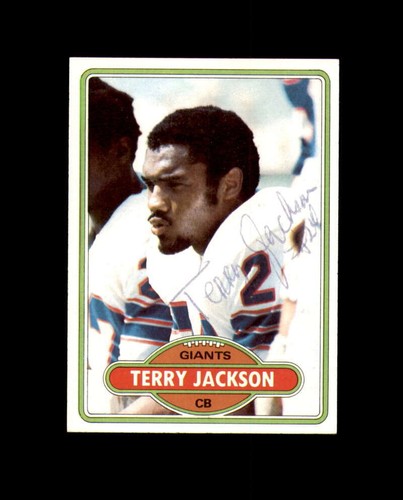 Terry Jackson Signed 1980 Topps New York Giants Autograph | eBay.de