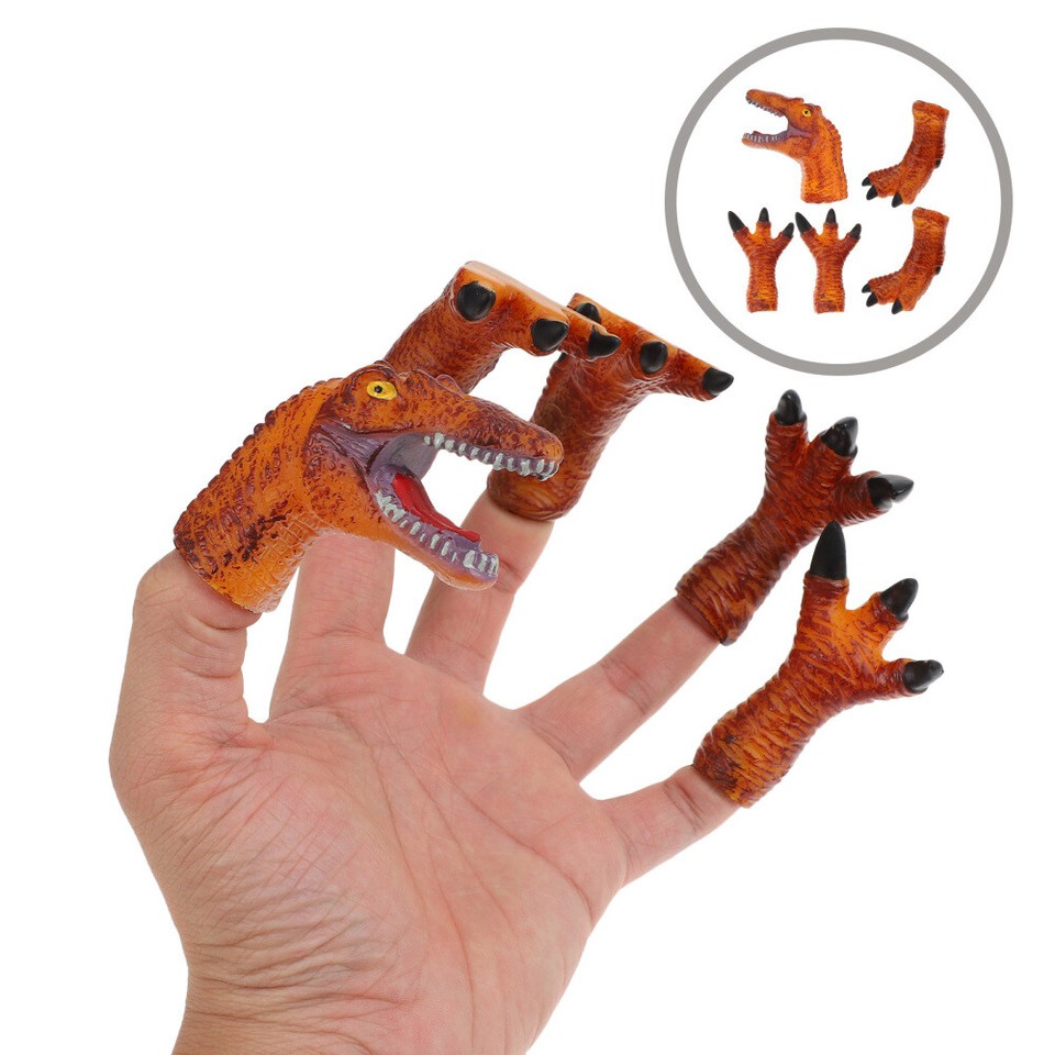 5Pcs Children Puppet Toy Carnotaurus Puppet Finger Puppets For Kids | eBay