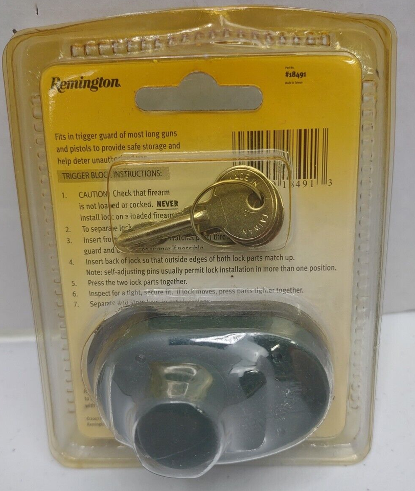 Remington Trigger Block Gun Safety Lock With 2 Keys Rifle Shotgun ...