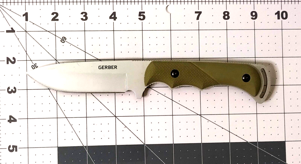 Gerber Freeman Guide Drop Point Fixed Blade Knife PLAIN EDGE W/ NYLON ...