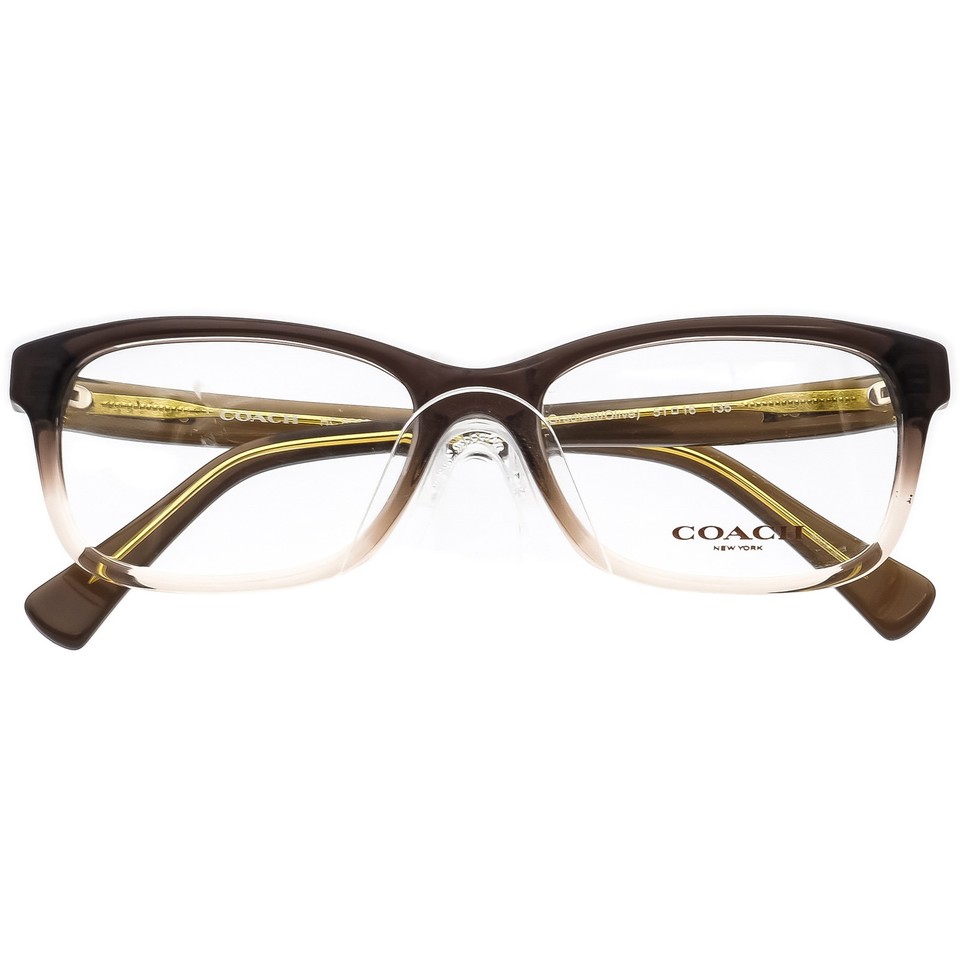 Coach Eyeglasses HC 6089 5400 Olive Brown Gradient Rectangular Frame 51 ...