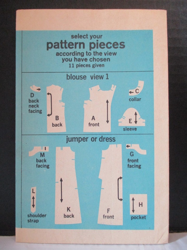 Simplicity Pattern 7497 Yng Jr/Teen Sundress Jumper & Blouse Size 5-6 ...