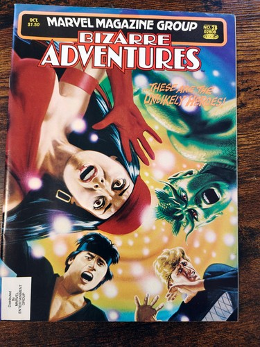 BIZARRE ADVENTURES #28 Magazine Marvel UNLIKELY HEROES Neal Adams ...