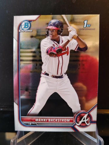 Mahki Backstrom RC 2022 1st Bowman Chrome Prospects #BCP-121 - Atlanta ...