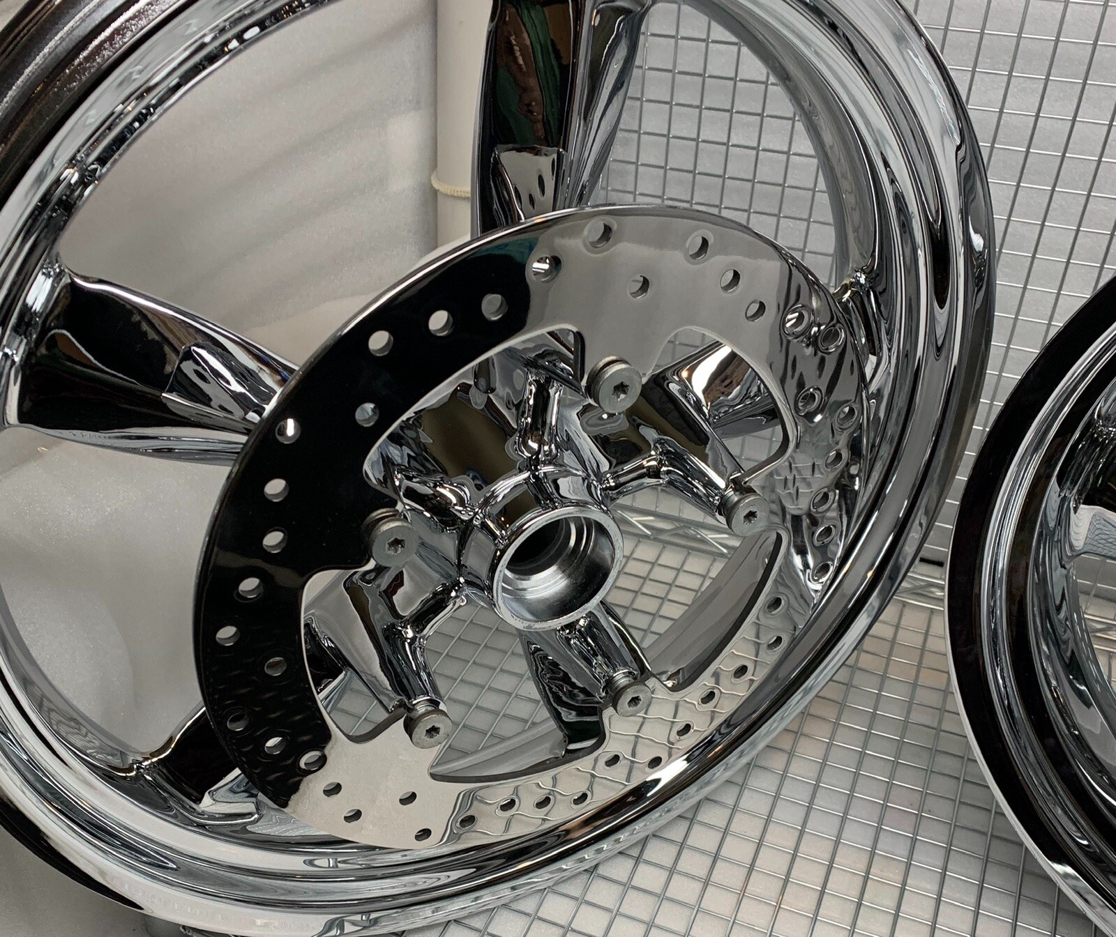 Harley Dyna Switchback 2013 Chrome FLD Rims OEM Wheels MAG Rotors ...