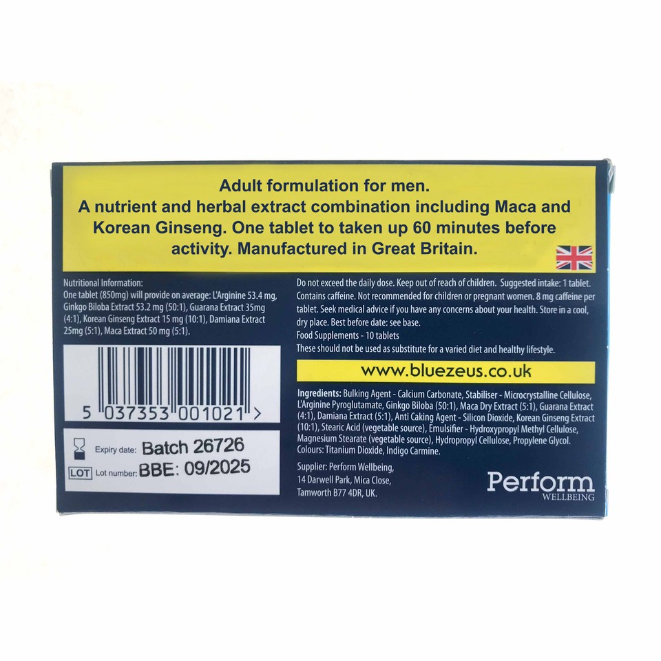 Genuine Natural Blue Zeus™ x 10 Tablets | eBay UK