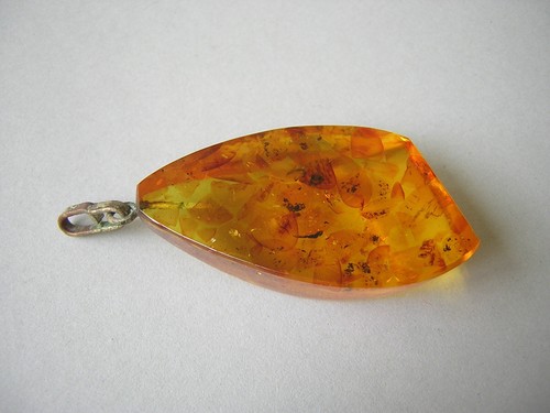 Old Fischland Honey Amber Pressbernstein Ambroid Pend… - Gem