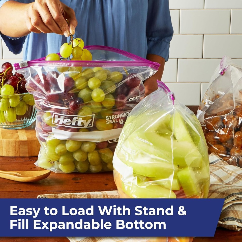 Food Bag Hefty Slider Storage Bags Gallon Size 66 Count | eBay