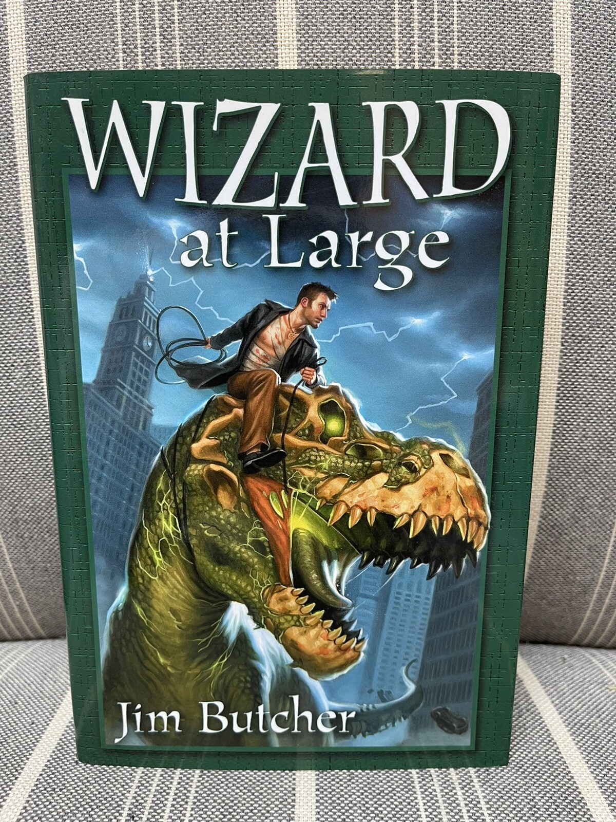 Wizard at Large Jim Butcher Signed 2 in 1 Blood Rites Dead Beat HB DJ ...