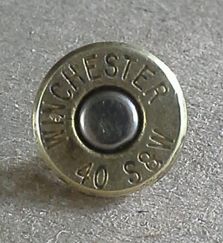 .40 Caliber Bullet Lapel Pin. Unique un-dented primer! Most calibers ...