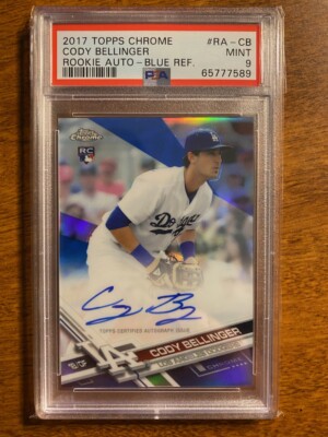 2017 Topps Chrome Cody Bellinger Rookie Auto Blue /150 PSA 9 | eBay