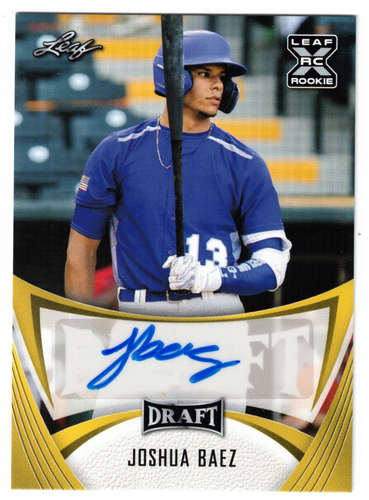 JOSHUA BAEZ 2021 Leaf Draft GOLD BA-JB1 XRC Autograph St. Louis ...