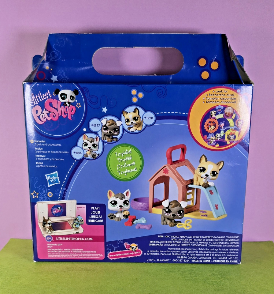 Littlest Pet Shop LPS #1876, 1877 & 1878 Puppy Dog Triplets - NIB - HTF ...