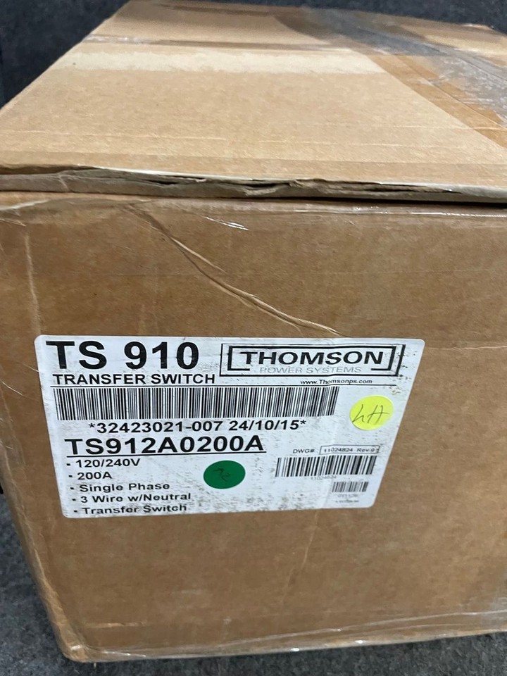 THOMSON TS 910 Transfer Switch 120/240V 200A 1PH* | eBay