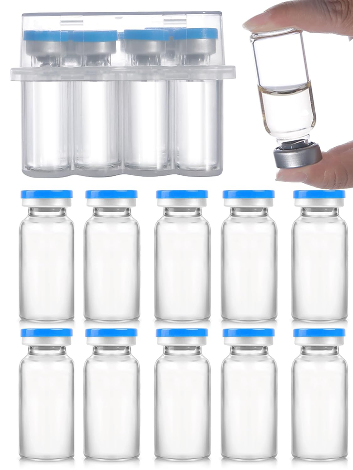 20Ml Glass Vials - Self-Healing Injection Port, Sterile Empty Vials ...