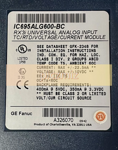 New GE FANUC IC695ALG600-BC RX3i PLC Universal Analog Input Module (TC ...