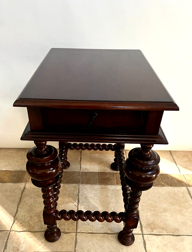 Side Table Gothic style Barley twist Legs Drawer By Uttermost Furniture ...