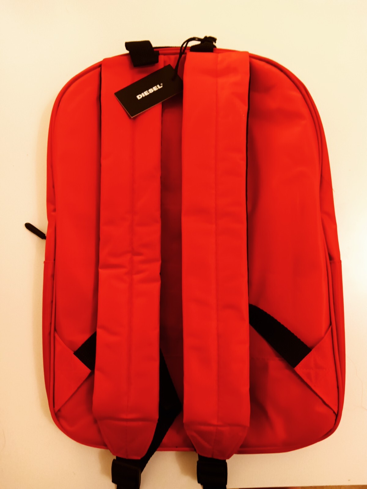 DIESEL Red & white Peel Over Graphic Backpack Red Canvas with laptop ...