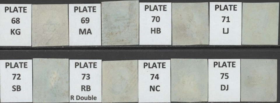 SG8 1d x 8 Plated 4 Margin Alphabet I Examples. Good-Fine Used. (1 ...