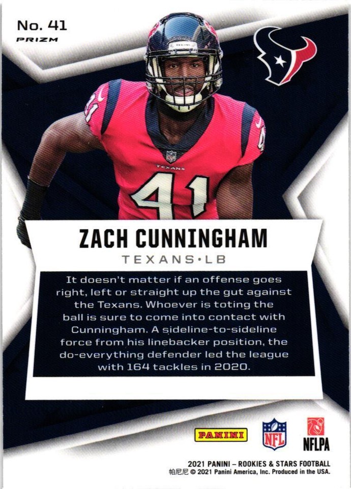 2021 Panini Rookies & Stars #41 Zach Cunningham Pulsar Prizm | eBay