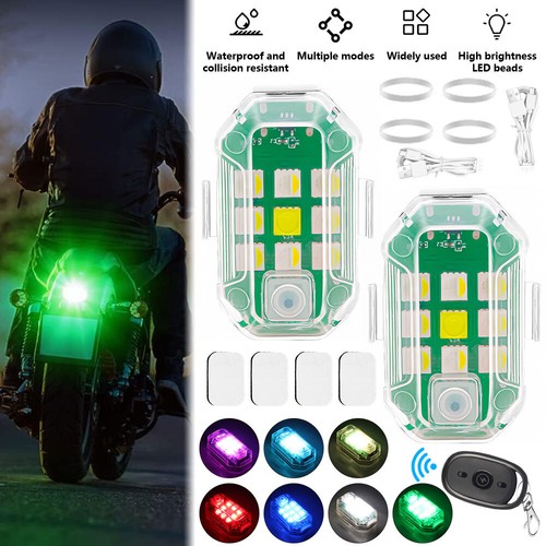 7 Colors High Brightness Wireless LED Strobe Light Rechargeable ...