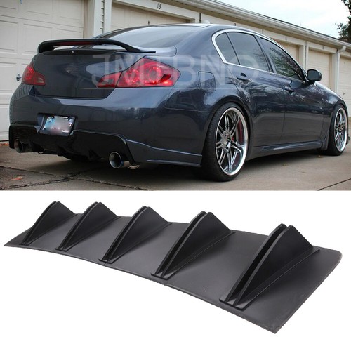 For Infiniti G37 G35 Rear Bumper Diffuser 5 Shark Fins Spoiler Lip ...