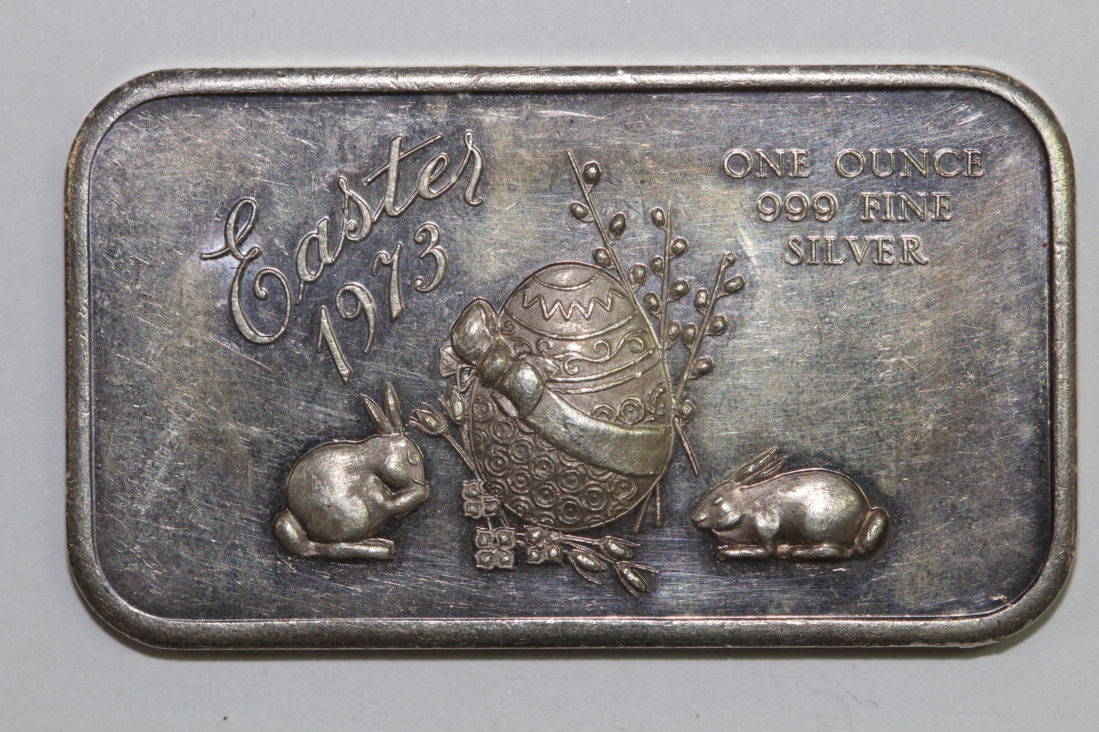 1973 Easter 1 Troy Ounce Fine Silver 999 Art Bar Grades BU (NUM8019) | eBay