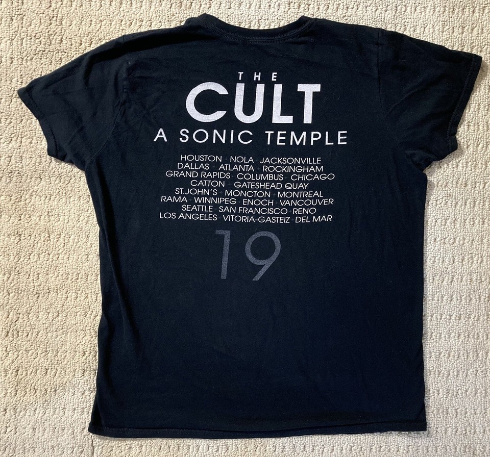 THE CULT “A Sonic Temple” Tour T-Shirt-Size LARGE-Official Merchandise 2019-2020 | eBay