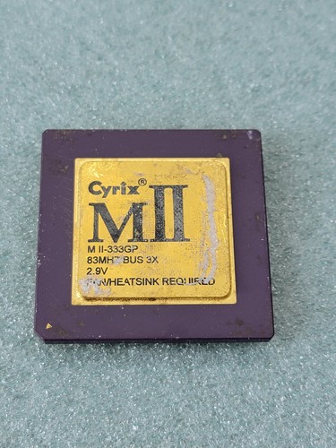 Vintage Rare Cyrix MII M II-333GP 83MHz Processor Collection/Gold ...