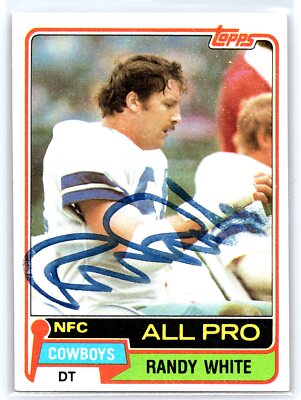 Randy White HOF Autographed Signed Card 1981 Topps #470 Auto | eBay
